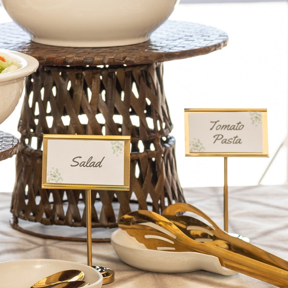 Elise Adjustable Buffet Food Label Holder — Domesticity